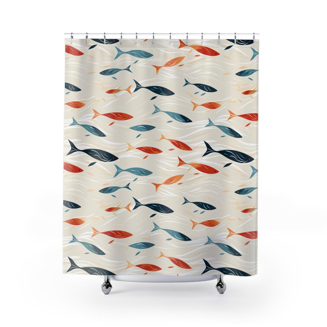 Classy Abstract Fish Silhouette Vintage Pattern Waves Zen Inspired ...