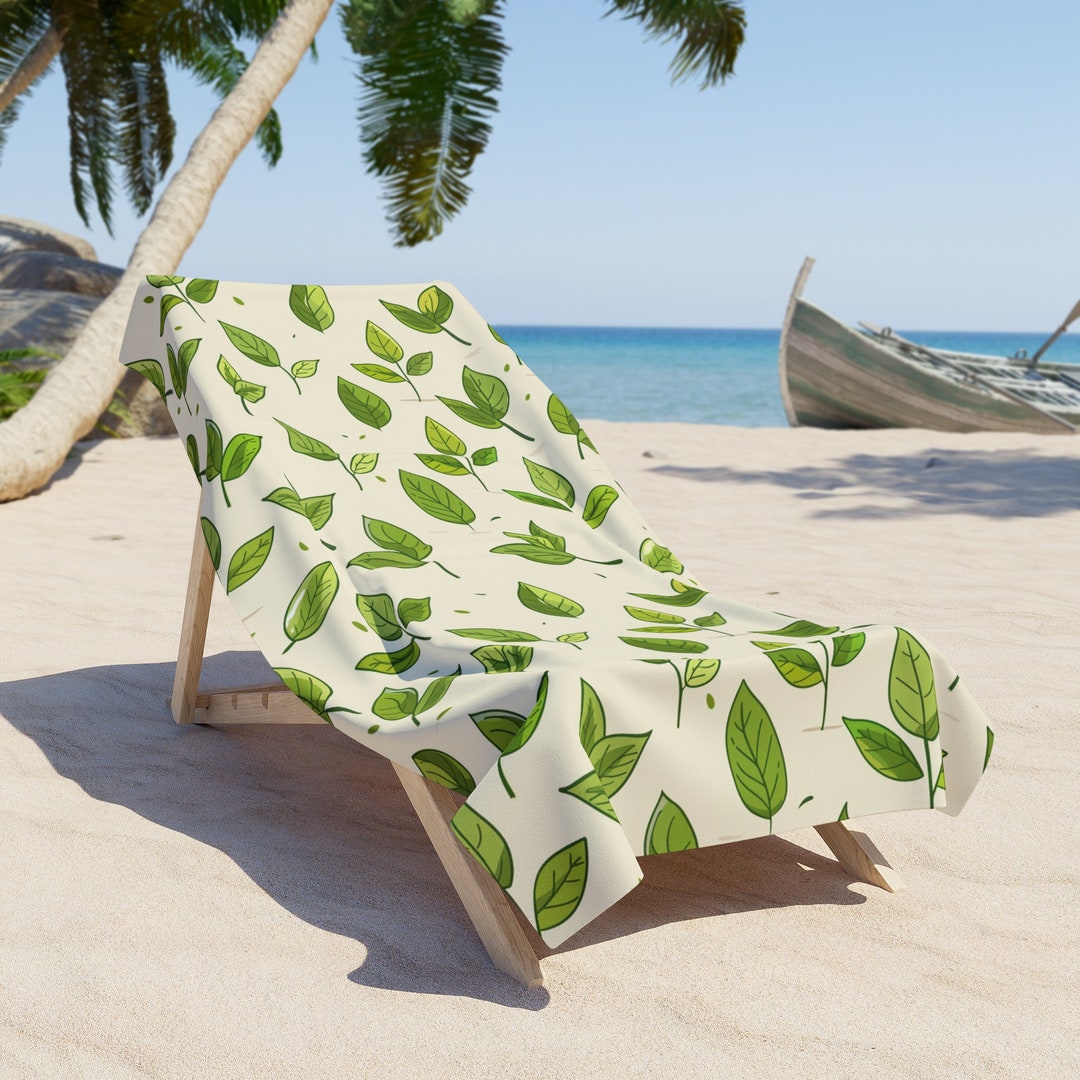 Cartoon Style Leaf Pop Pattern Design Graphic Garden Botanical Beach ...