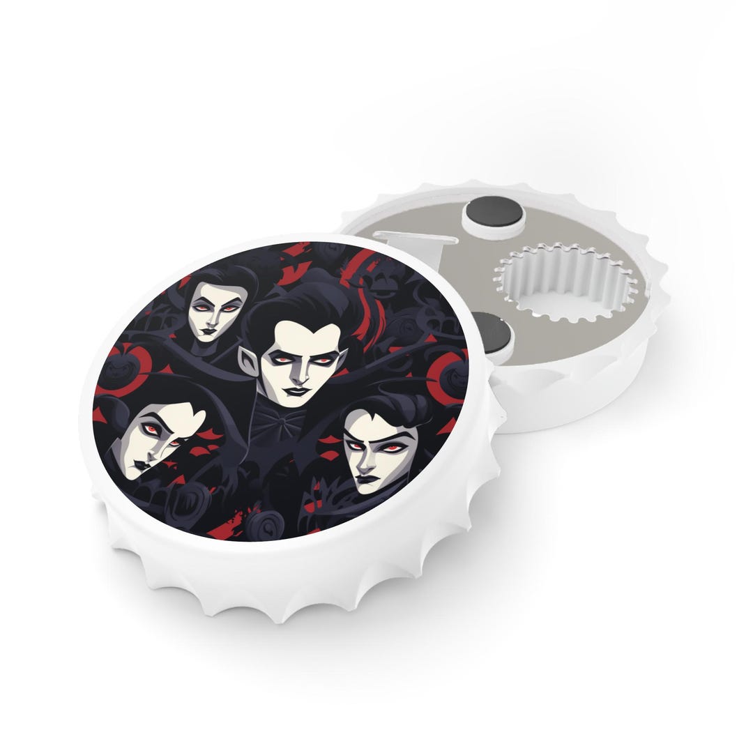 Graphic Goth Vampire Dark Romance Macabre Magnetic Bottle Opener ...