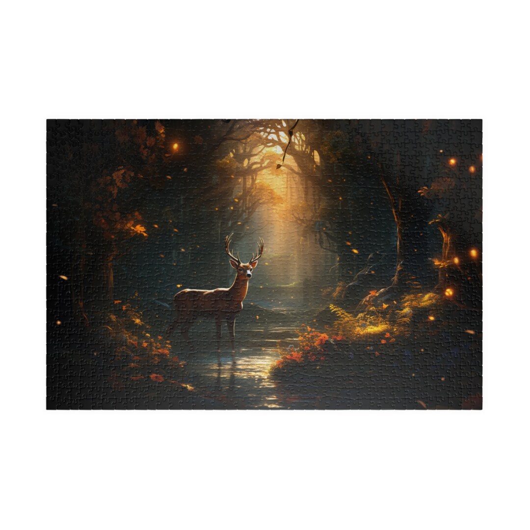 Nature Inspired Buck Deer Forest Reigning Regal 1014 Piece Jigsaw ...