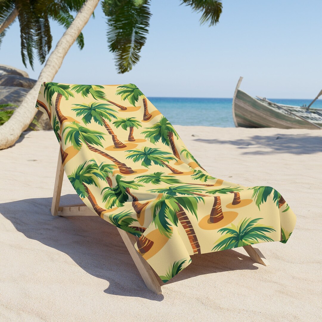 Tropical Palm Tree Cartoon Style Repeating Pattern Graphic Comfy ...