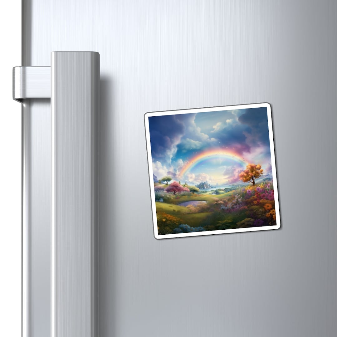 Enchanted Magical Fantasy World of Dreams and Rainbows Magnets ...