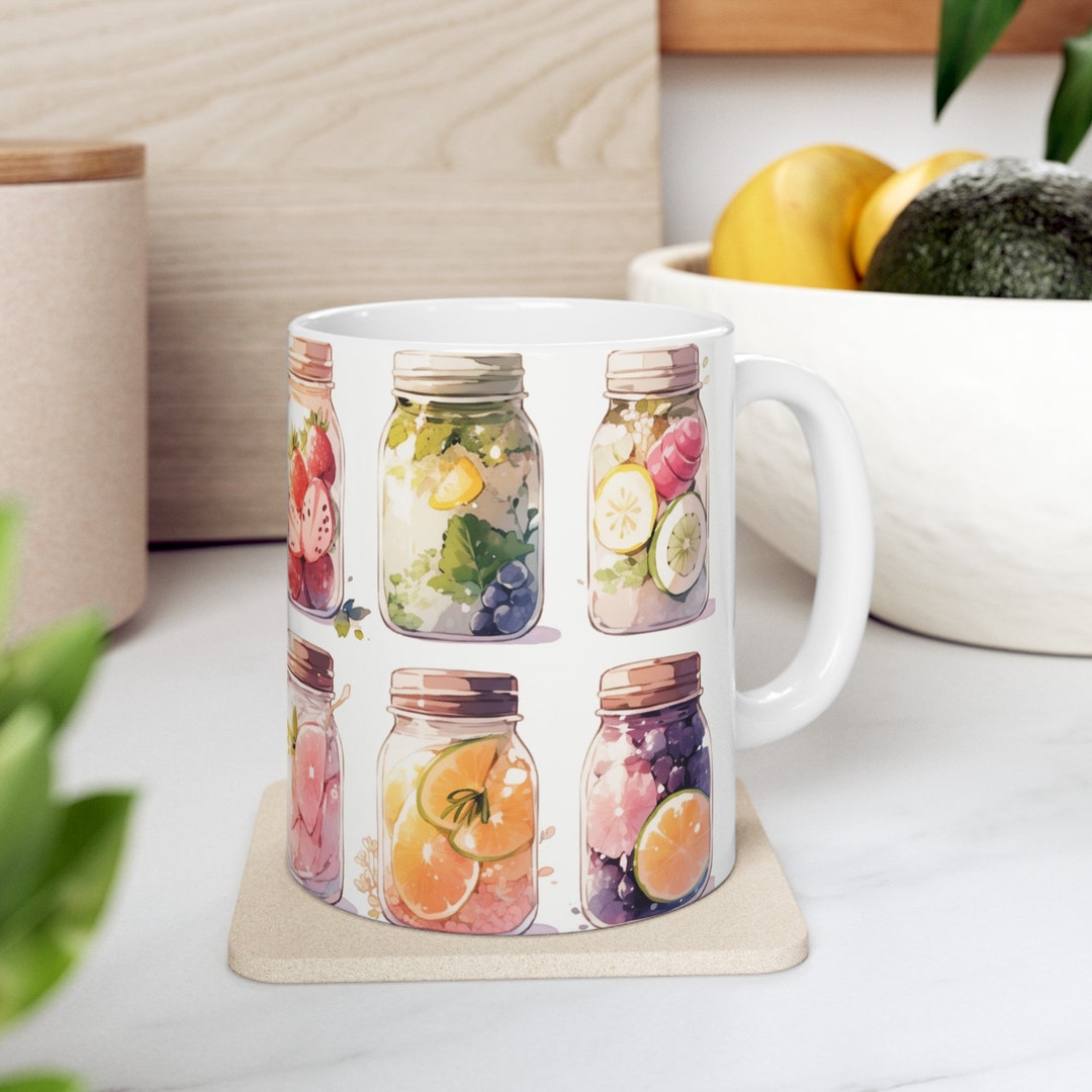Mason Jar DIY Canning Preserves Fruit Vegetable Gardener Ceramic Mug ...