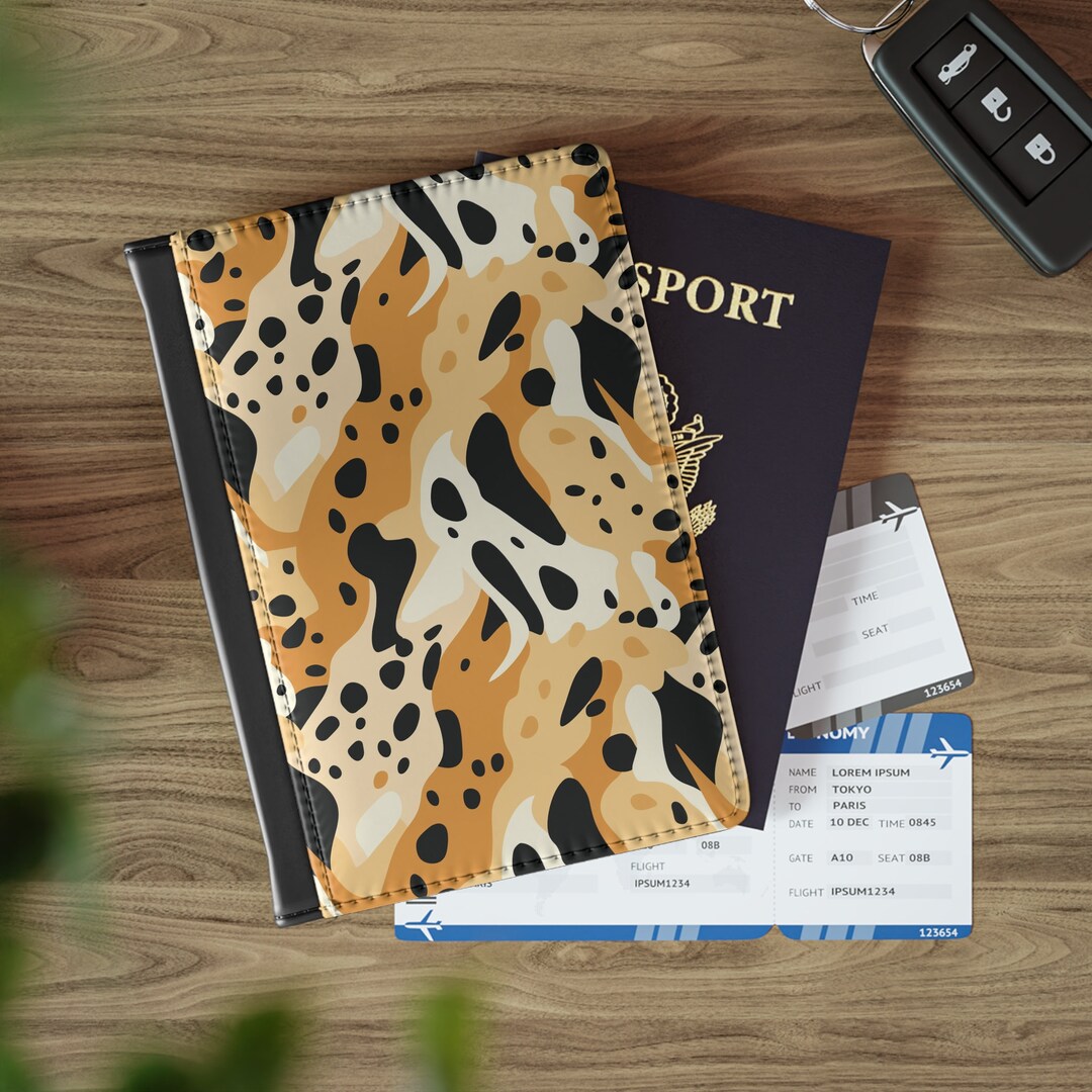 African Animal Artwork Design Safari Swirling Print Pattern Passport ...