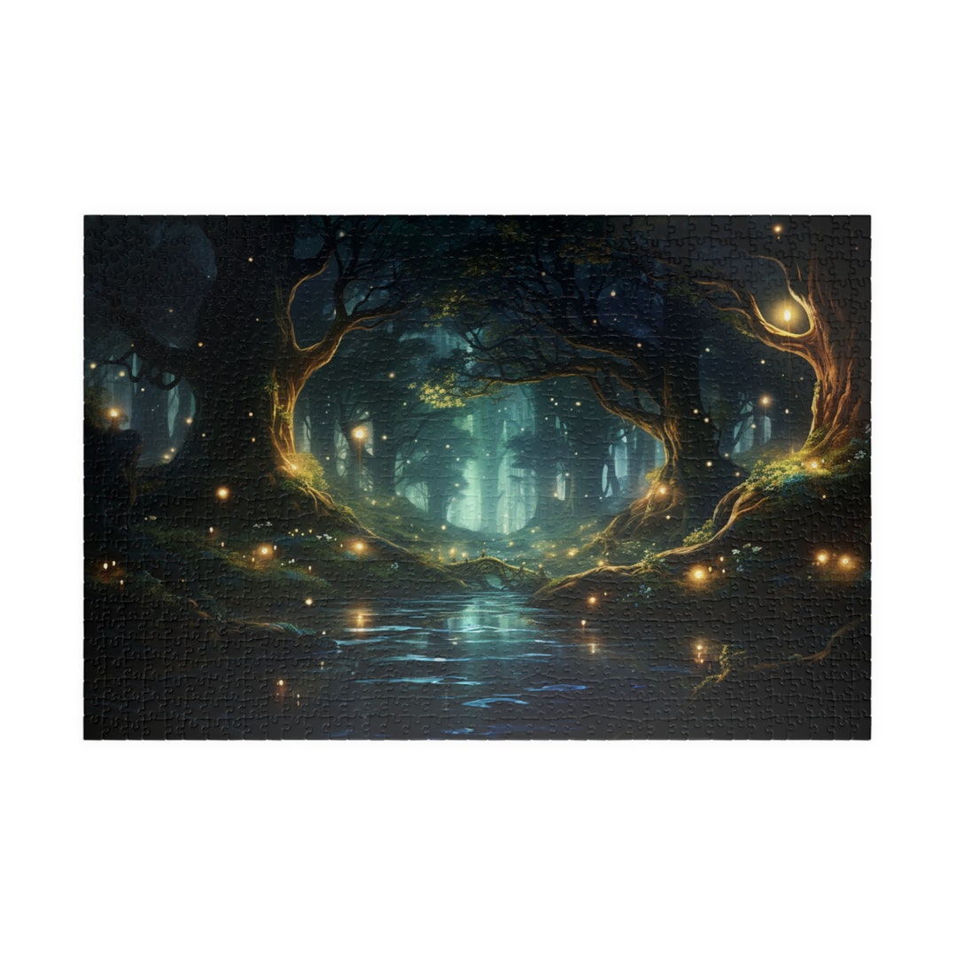Magical Fae Fairy Firefly Illuminate Tree Forest 1014 Piece Jigsaw ...