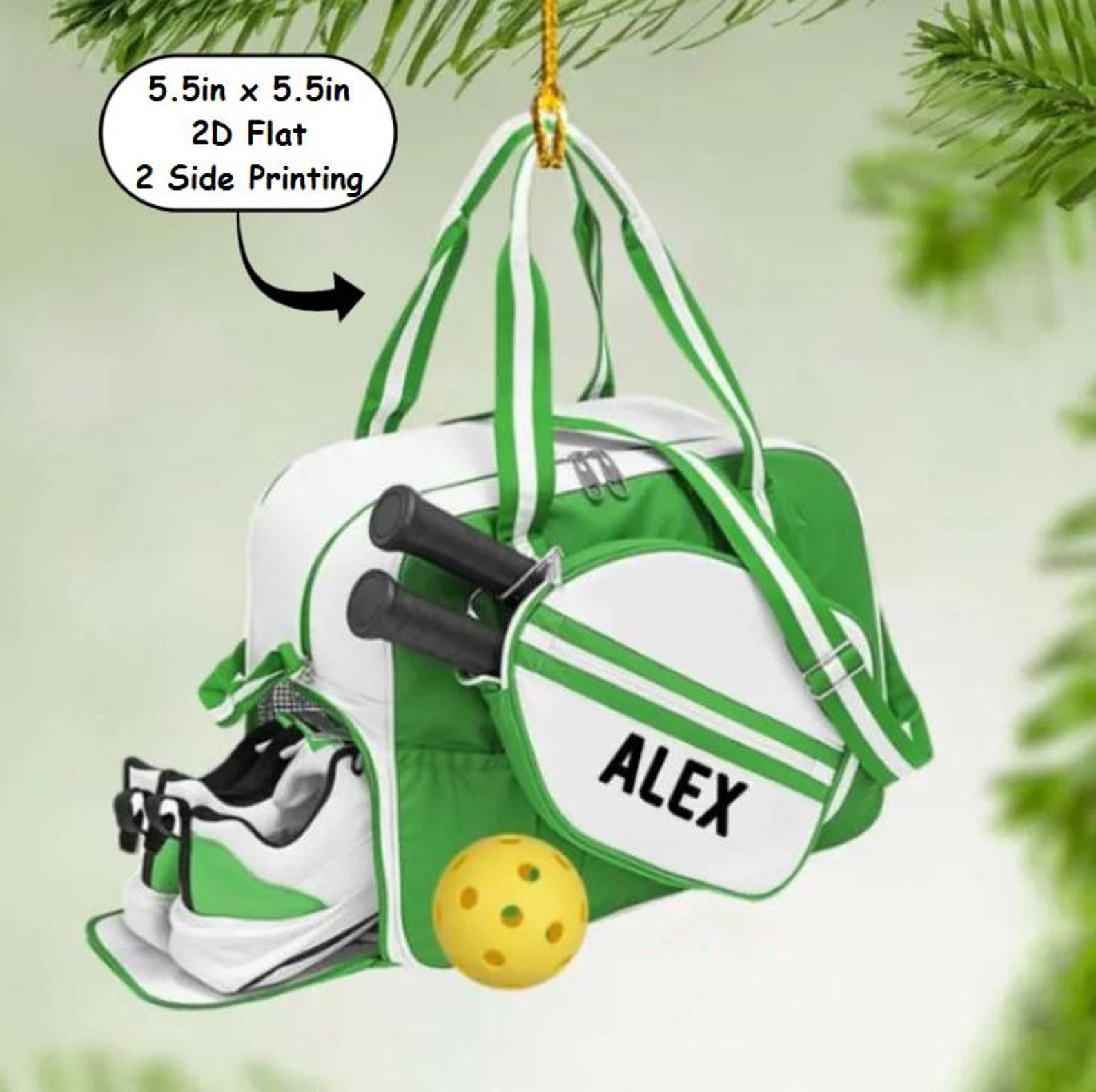 Personalized Pickleball 2D Flat Ornament Gift for Pickle Ball Player - Etsy