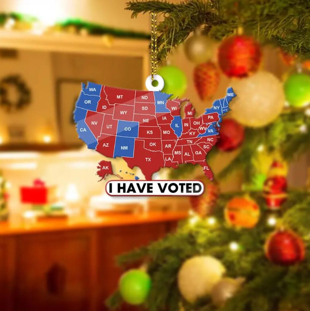 2024 Election Map Acrylic Ornament – I Have Voted Keepsake - Etsy