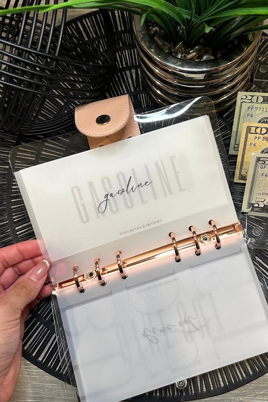 Custom A6 Cash Envelope: Modern Double Font, Matte Vellum - Etsy