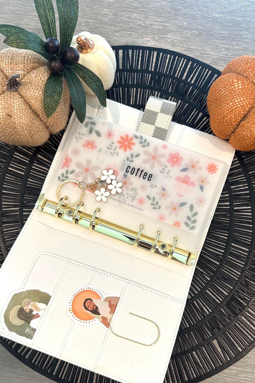 Custom Cash Envelope Fall Floral A6 Personal Money Envelope Cash ...