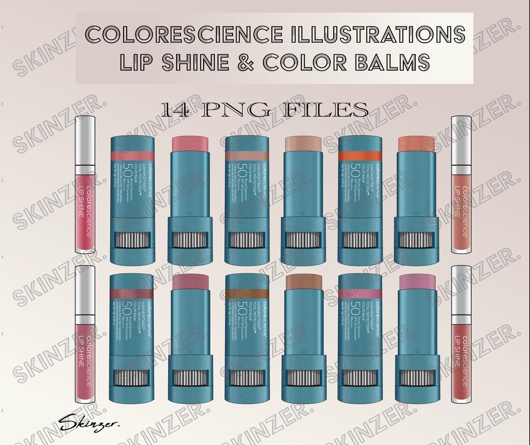 Colorescience Lip Shine & Color Balm Illustrations - Etsy