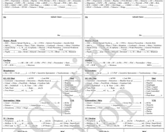 Med Surg Report Sheet 1 - Etsy