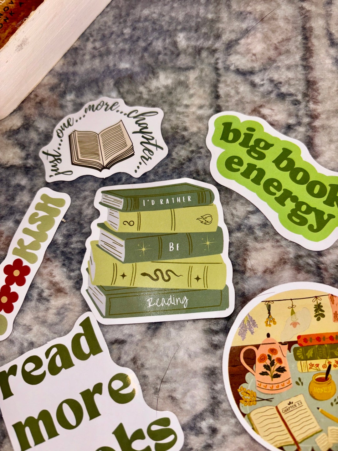 Book Sticker Bundle Color Aesthetic Kindle Stickers Water Bottle ...
