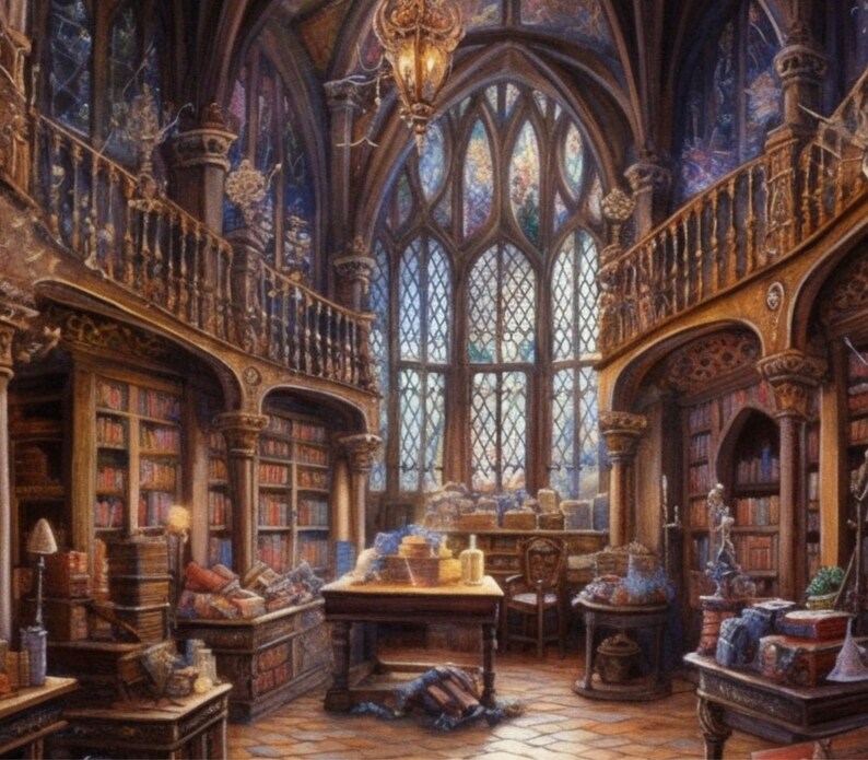 Antique Library Jigsaw Puzzle, Book Lover, Ancient Library, Library Art ...