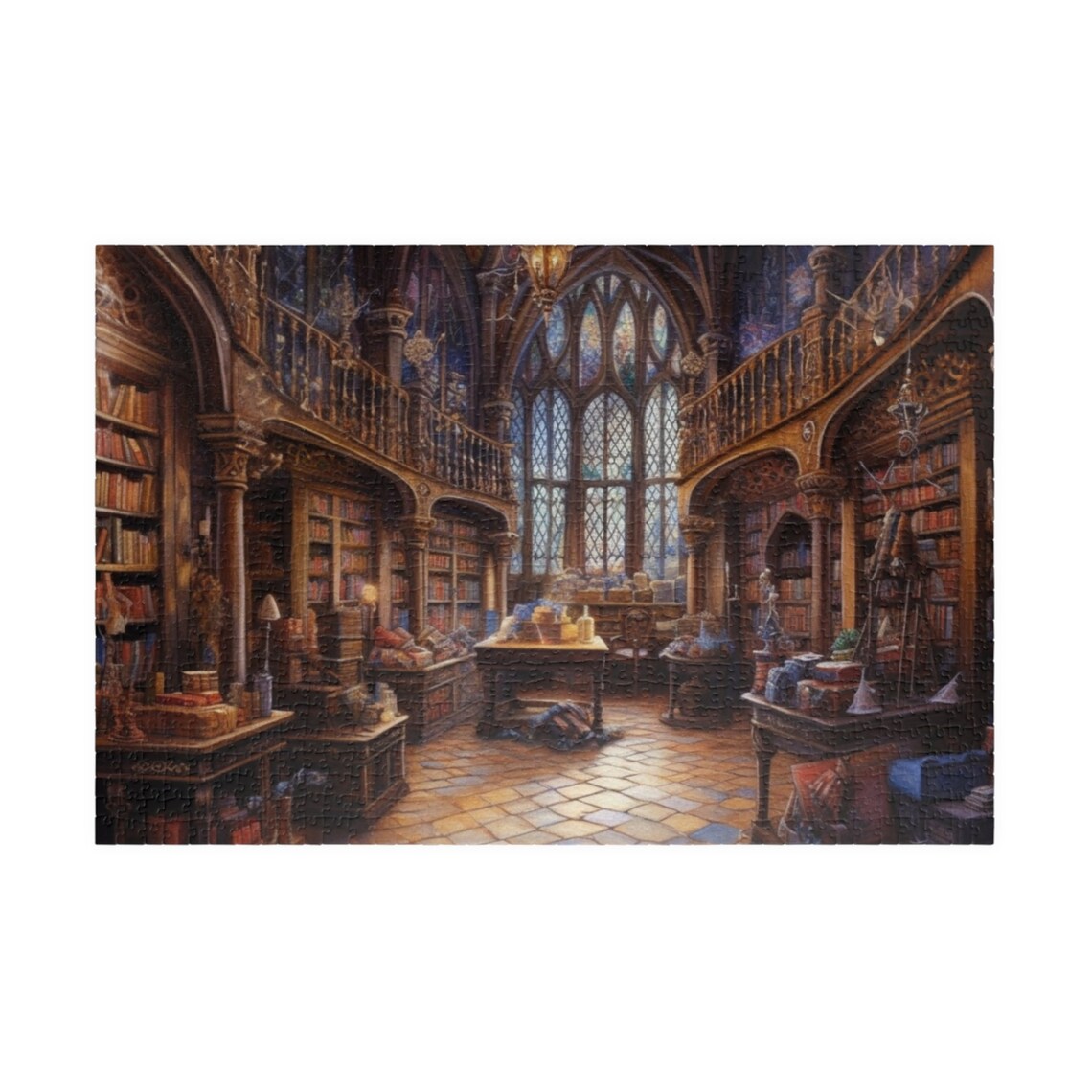 Antique Library Jigsaw Puzzle, Book Lover, Ancient Library, Library Art ...
