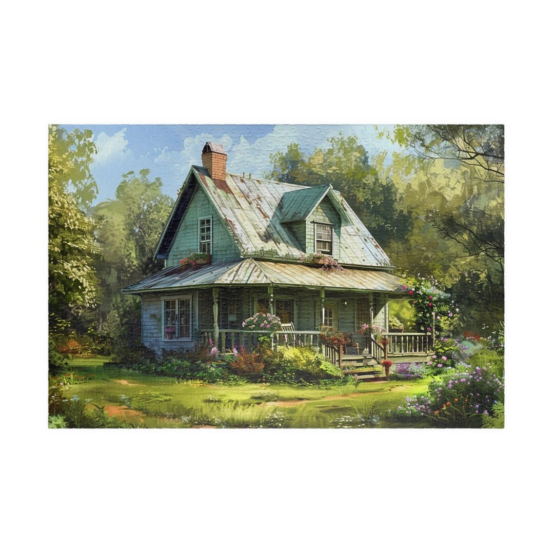 Cottagecore Cottage House Jigsaw Puzzle, Countryside Puzzle, 110 1014 ...