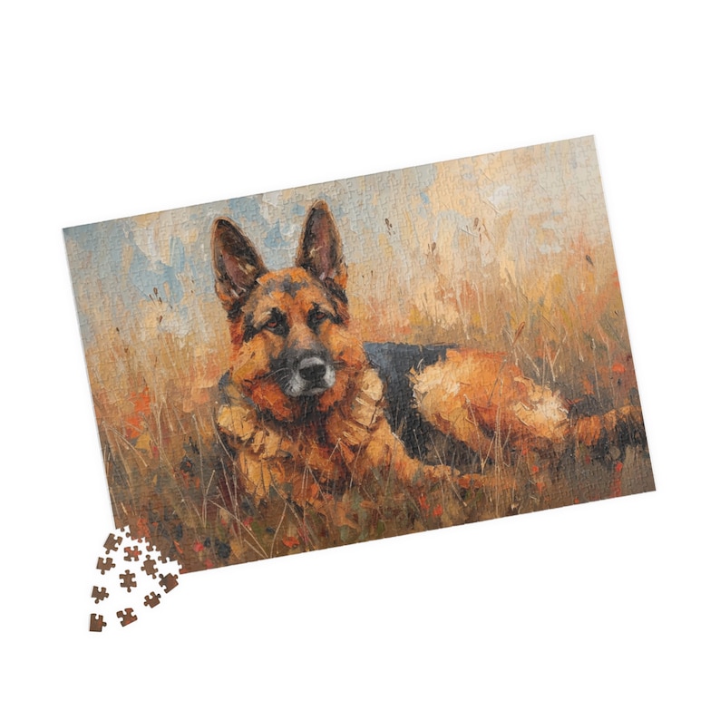 German Shepherd Jigsaw Puzzle, Dog Puzzle, Dog Lover Gift, 1000 Piece ...