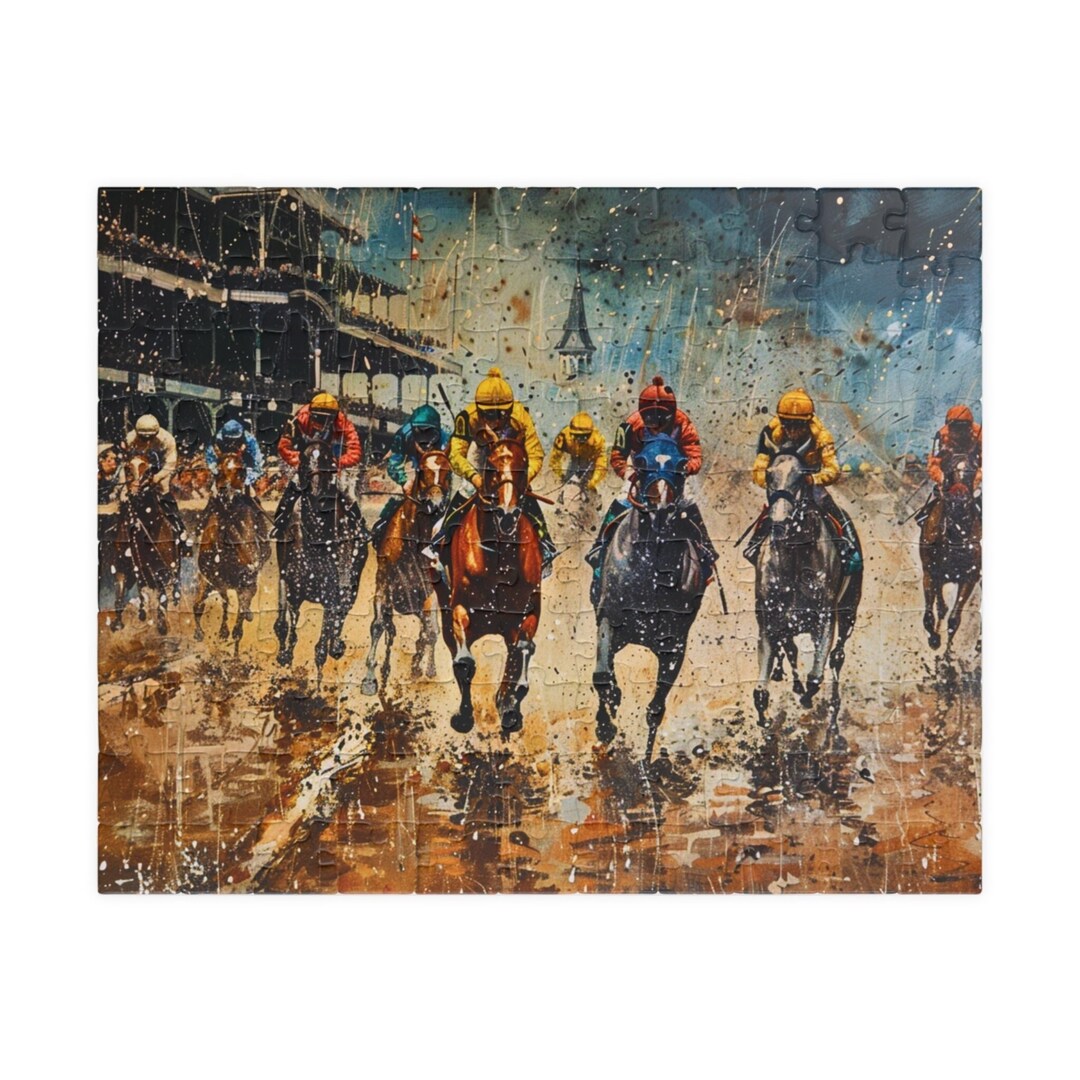 Kentucky Derby Racing Jigsaw Puzzle: Horse Lover Gift - Etsy