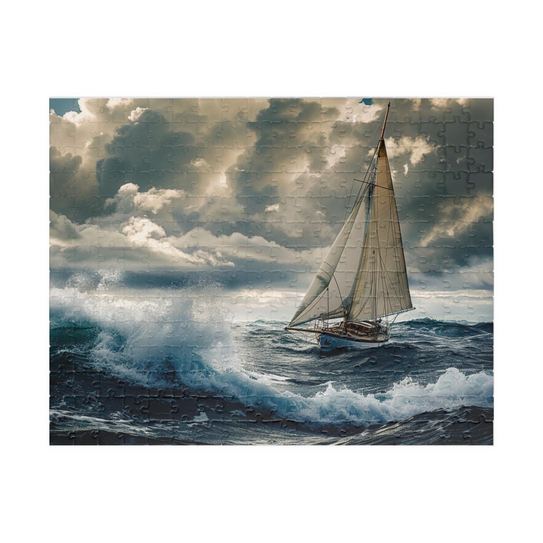 Sailboat Puzzle, Maritime Sailboat Scene Jigsaw, Nautical Puzzle, 250 ...
