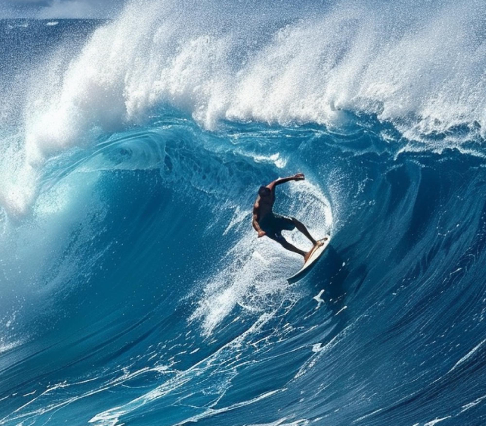 Hawaiian Surfing on Big Waves Puzzle, Perfect Gift for Surfer, Surfer ...