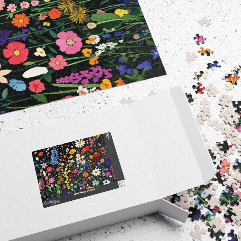 Wildflower Jigsaw Puzzle: Colorful Floral Art, Relaxing Hobby - Etsy