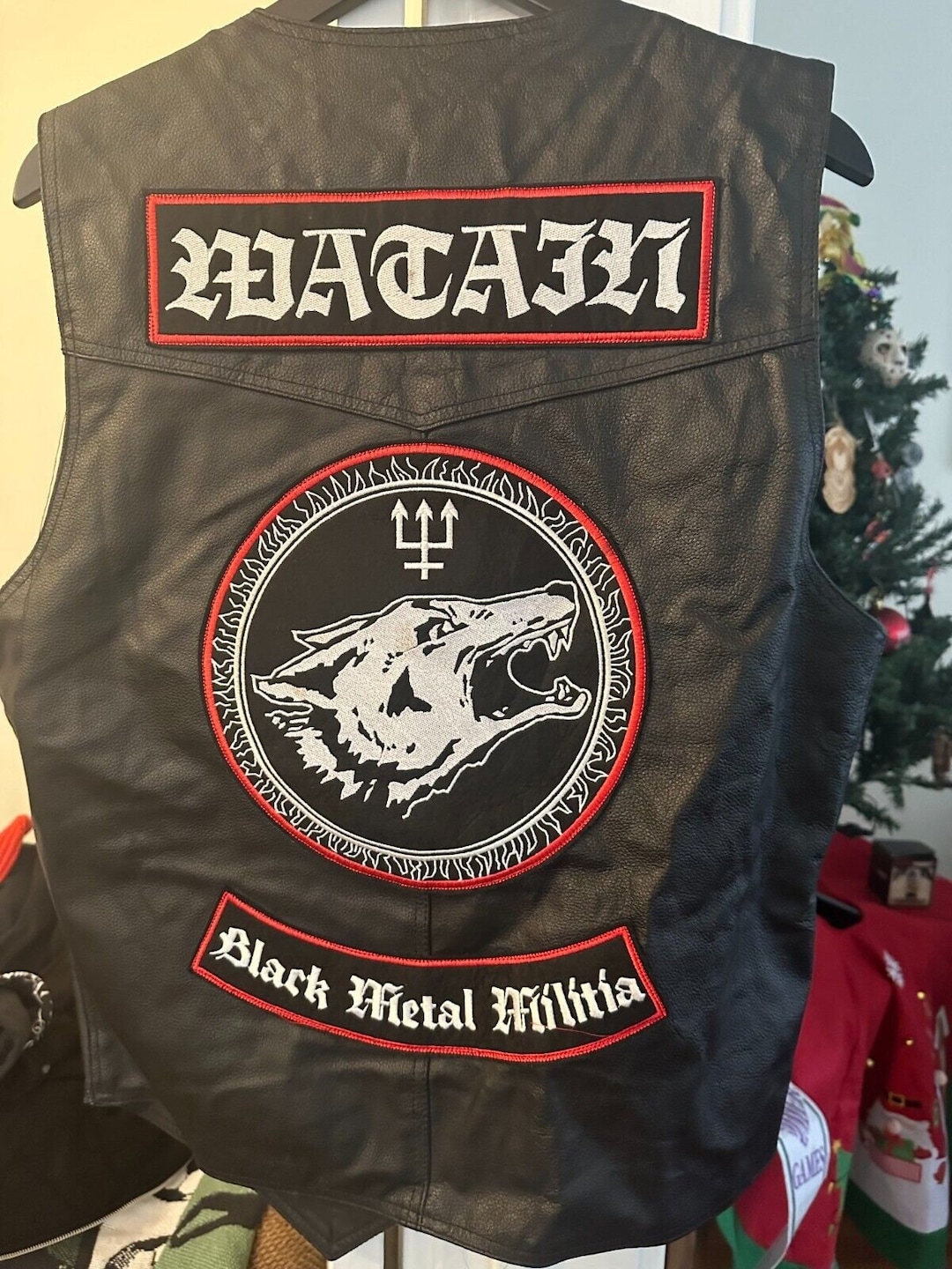Watain Black Metal Militia XL Leather Vest. - Etsy