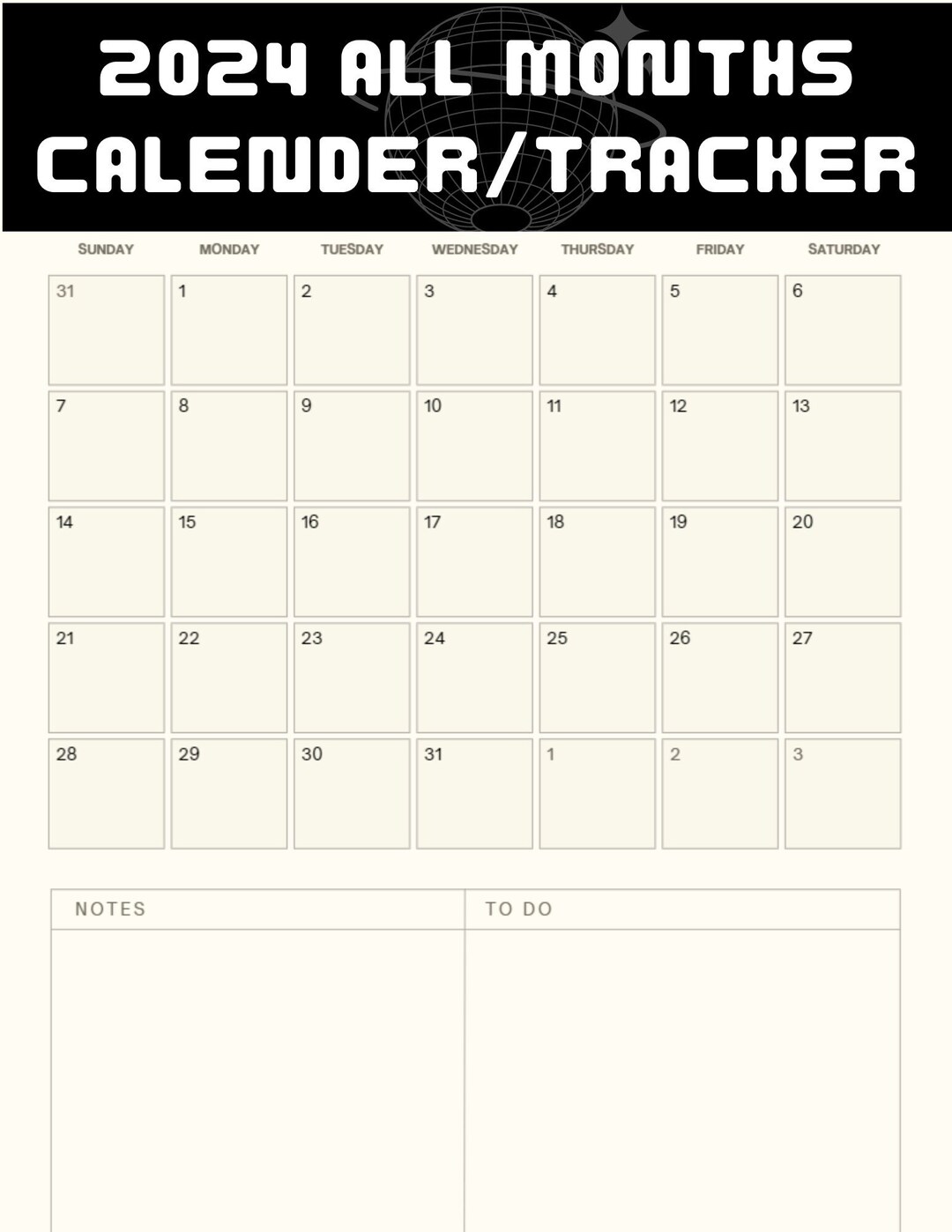 2024 Monthly Tracker Calendar: Simplify Your Goal Achievement Journey ...