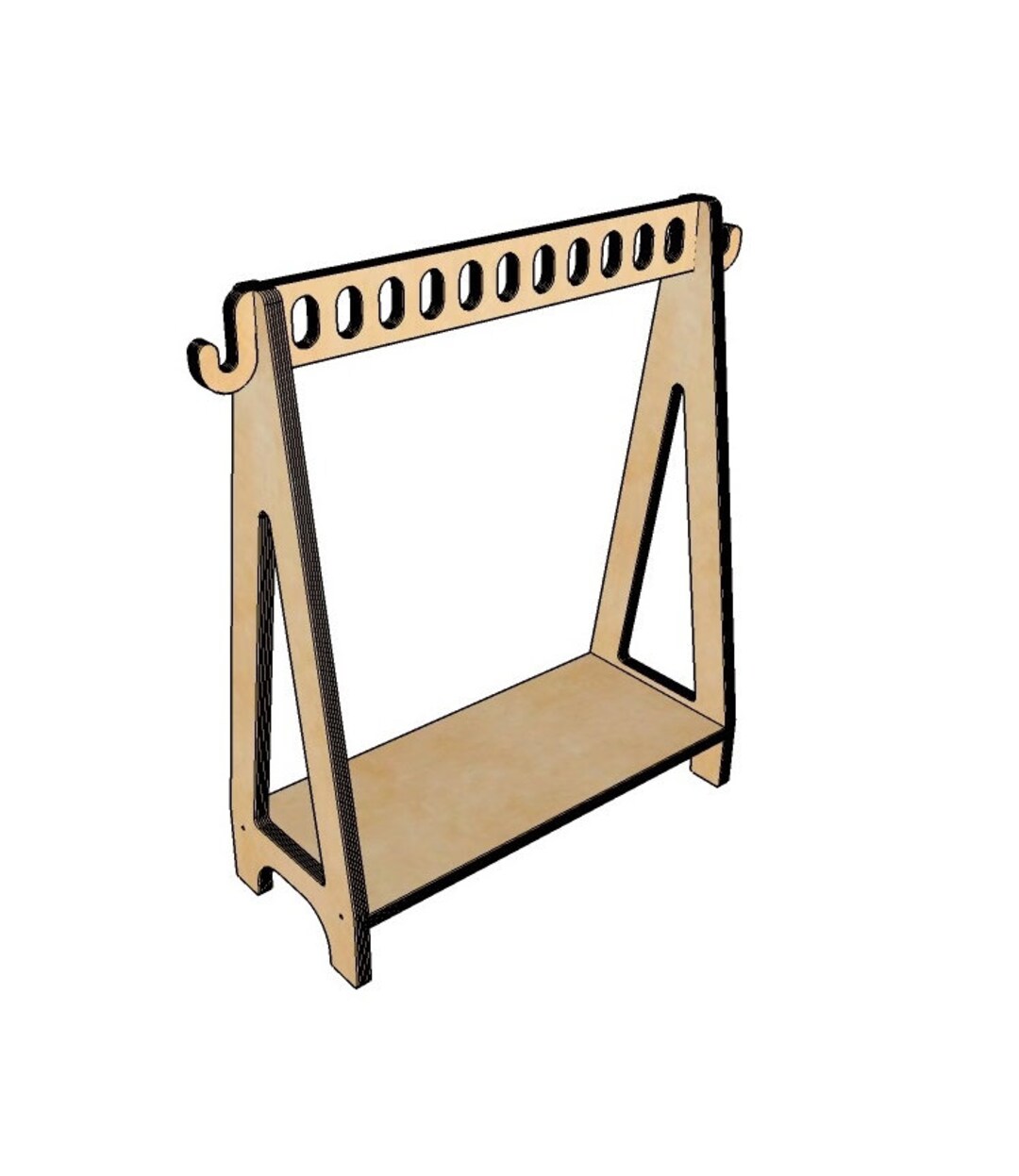 Montessori Clothes Rack Plans DXF DIY - Etsy