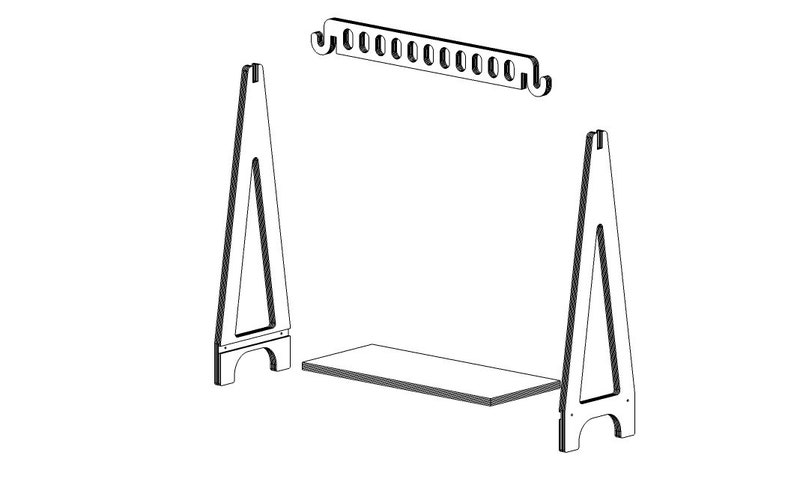 Montessori Clothes Rack Plans DXF DIY - Etsy