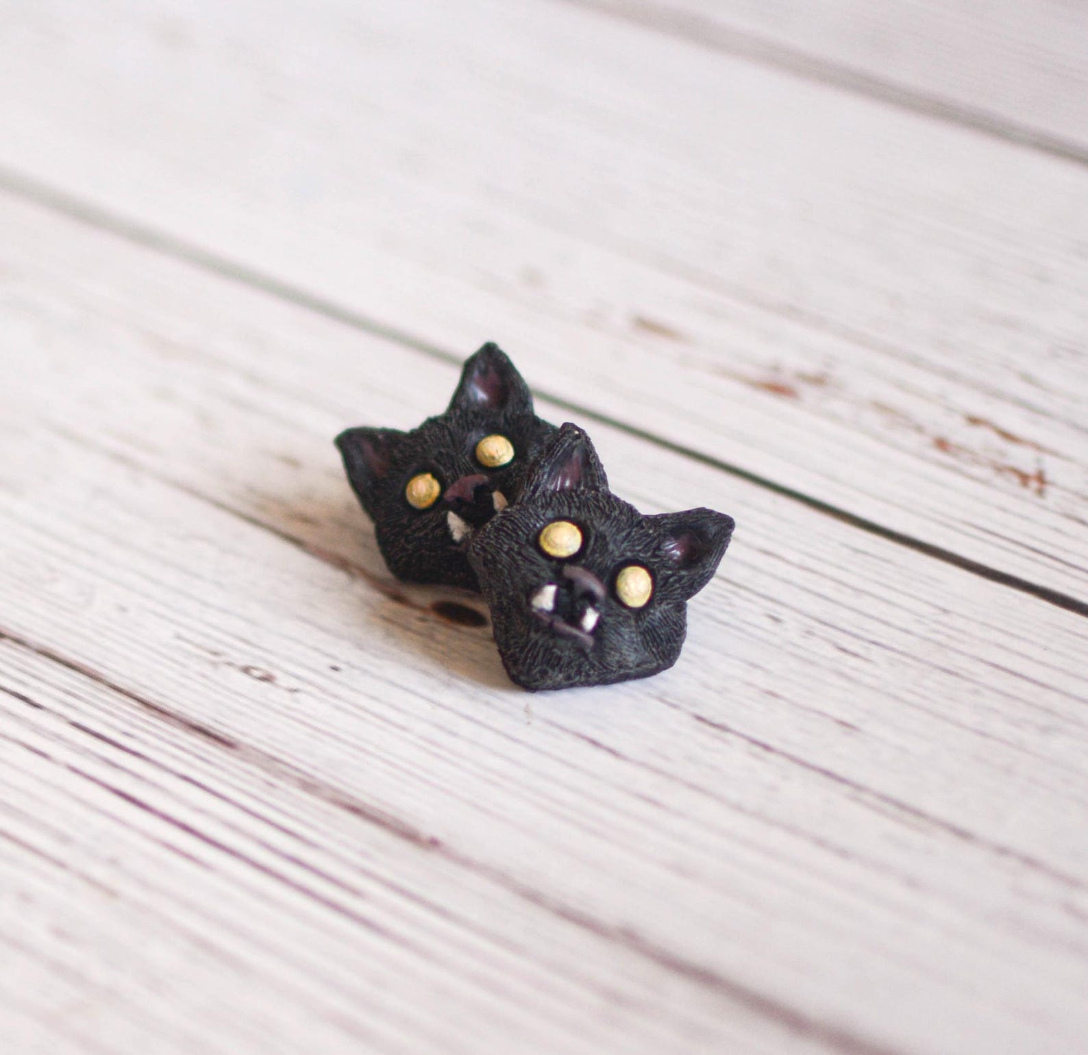 Yule Cat Stud Earrings, Yule Cat Face, Icelandic Cat, Legend of Yule ...
