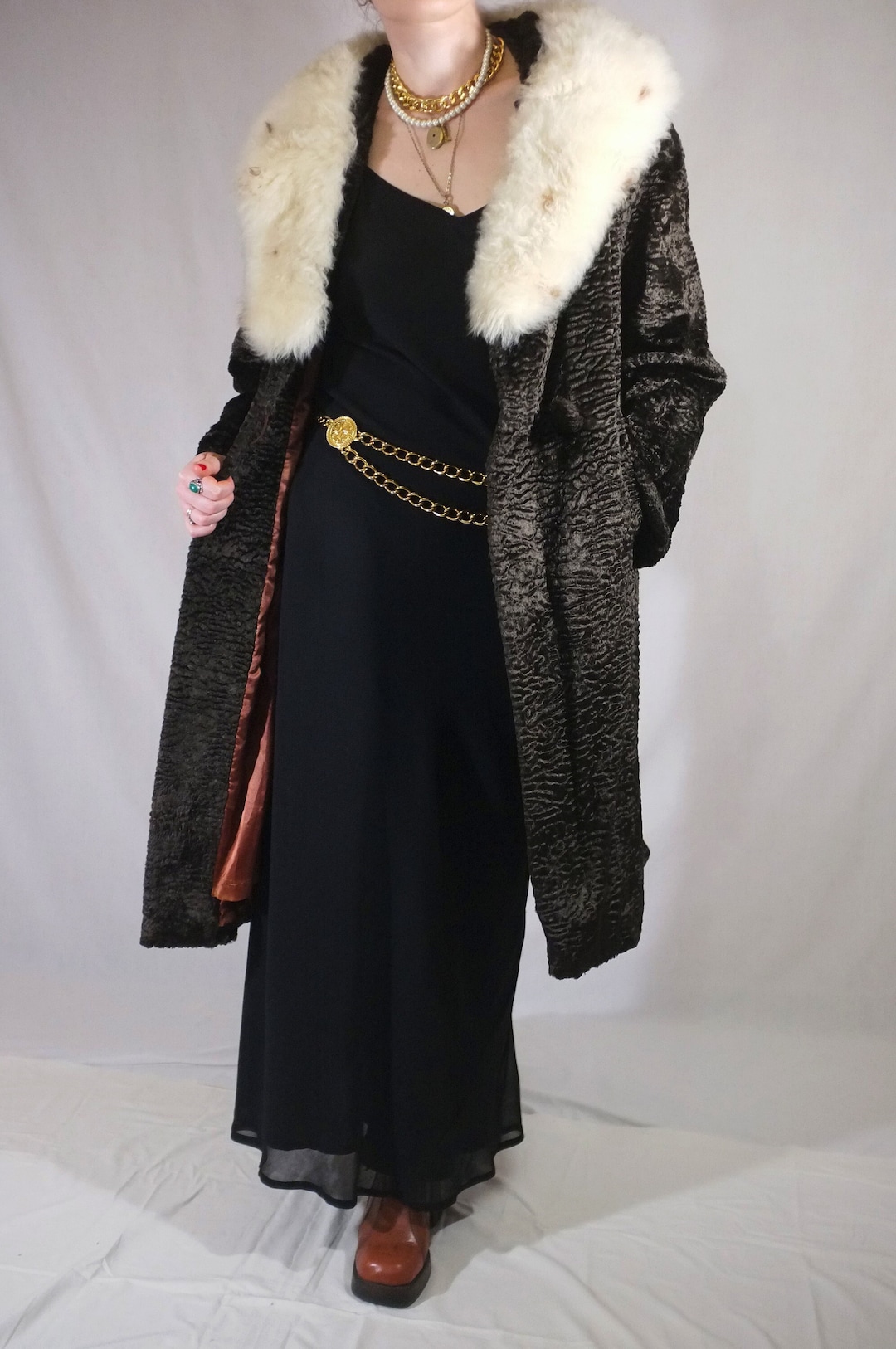 Vintage 60s Brown Faux Fur Coat by Grevelour. 70s 80s Women's Stylish ...