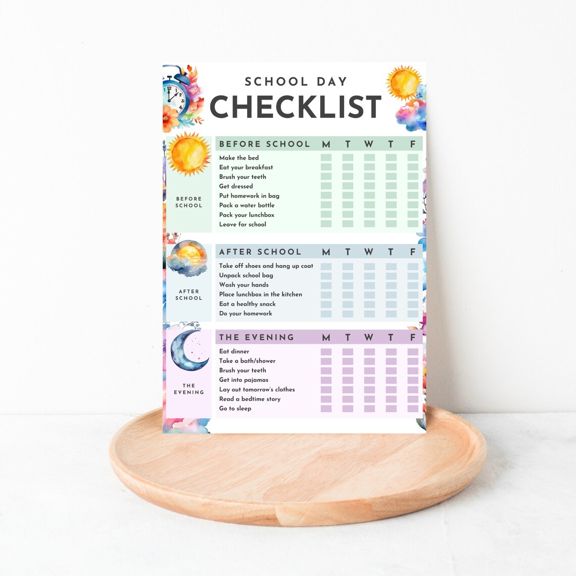 Responsibility Chore Chart for Kids | Printable | Kids Daily Weekly ...