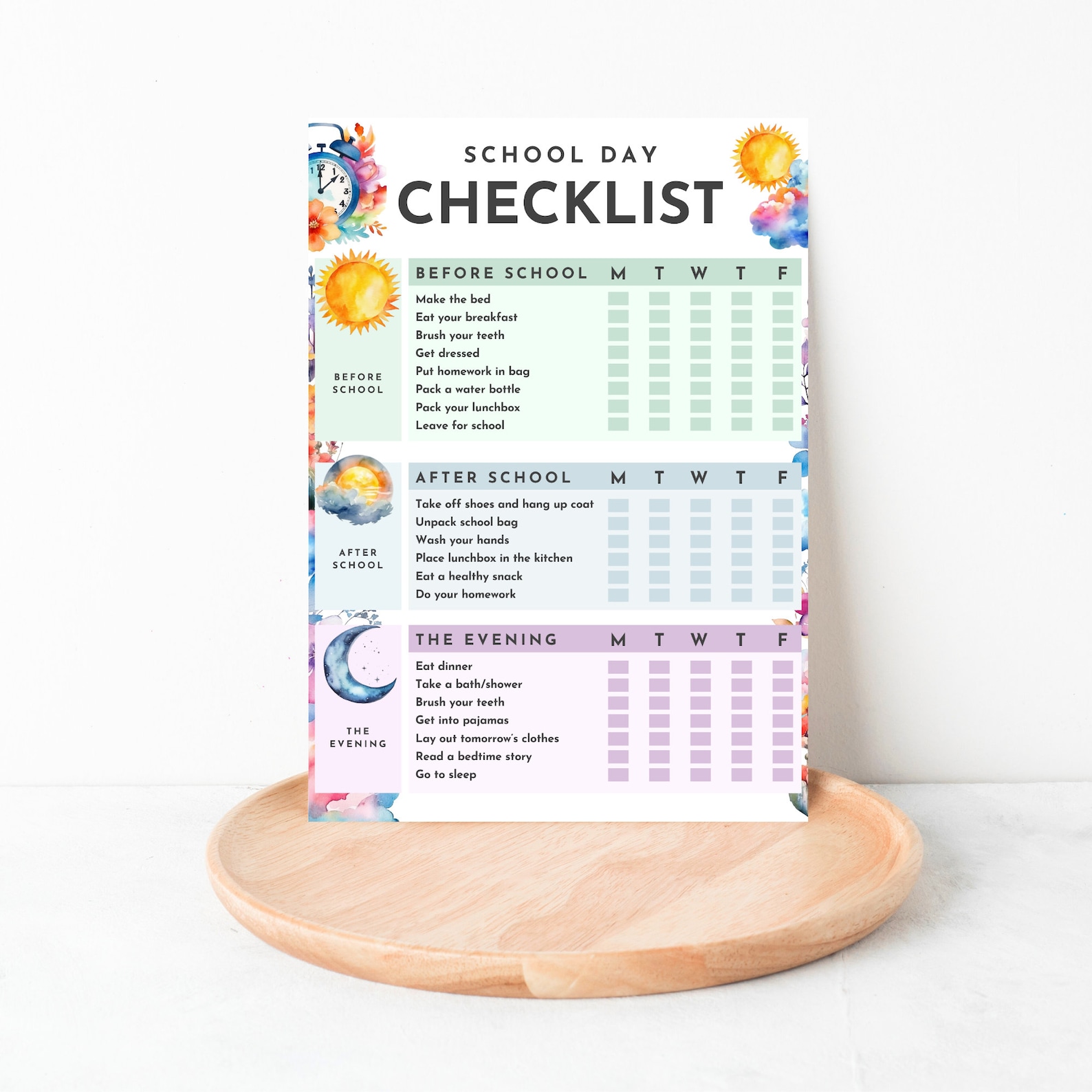 Responsibility Chore Chart for Kids | Printable | Kids Daily Weekly ...