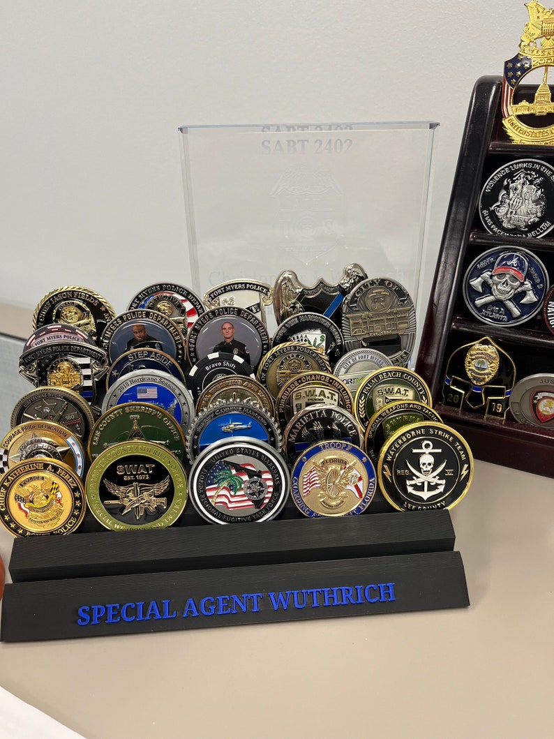 Custom Challenge Coin Display Stand - Etsy