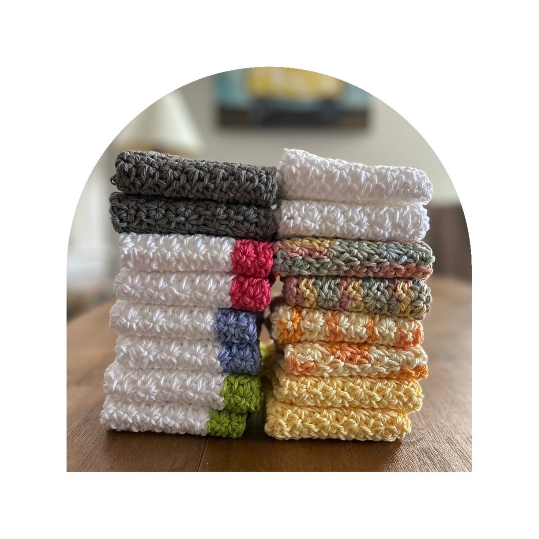 Cloth Sets 100% Cotton: Set of 2 8 X 8 Inches dishcloth or Bath - Etsy ...