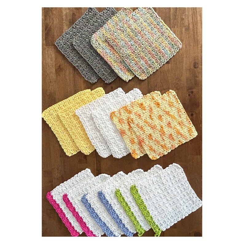 Cloth Sets 100% Cotton: Set of 2 8 X 8 Inches dishcloth or Bath - Etsy ...