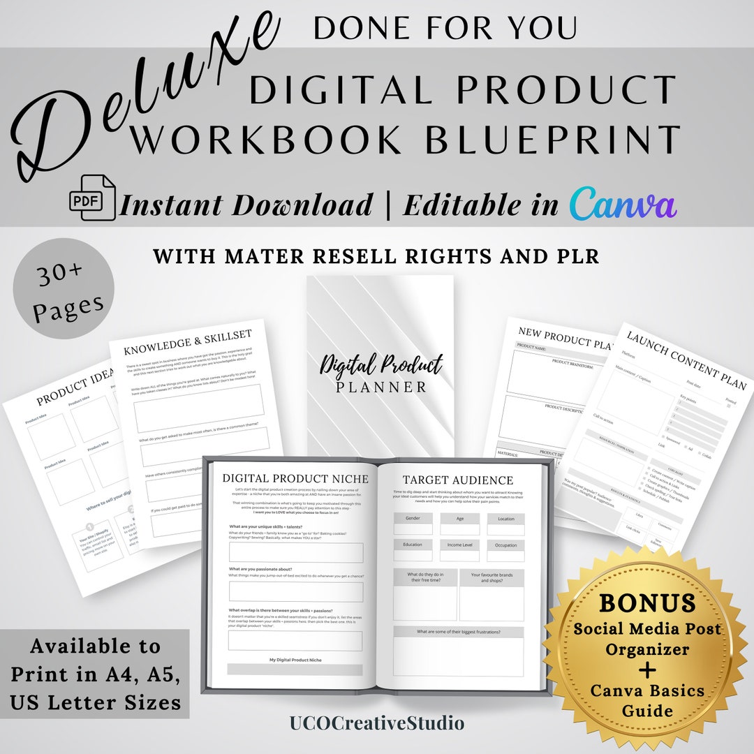 Deluxe Digital Product Workbook Blueprint With Master Resell Rights ...