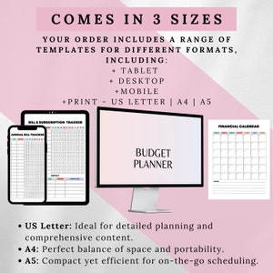 All-in-one Budget Finance Planner, Editable Budget Tracker, Savings ...