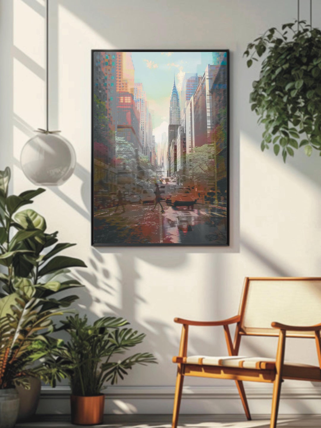 New York City Walk Poster, Landmark Poster, Vibey Landmark Art ...