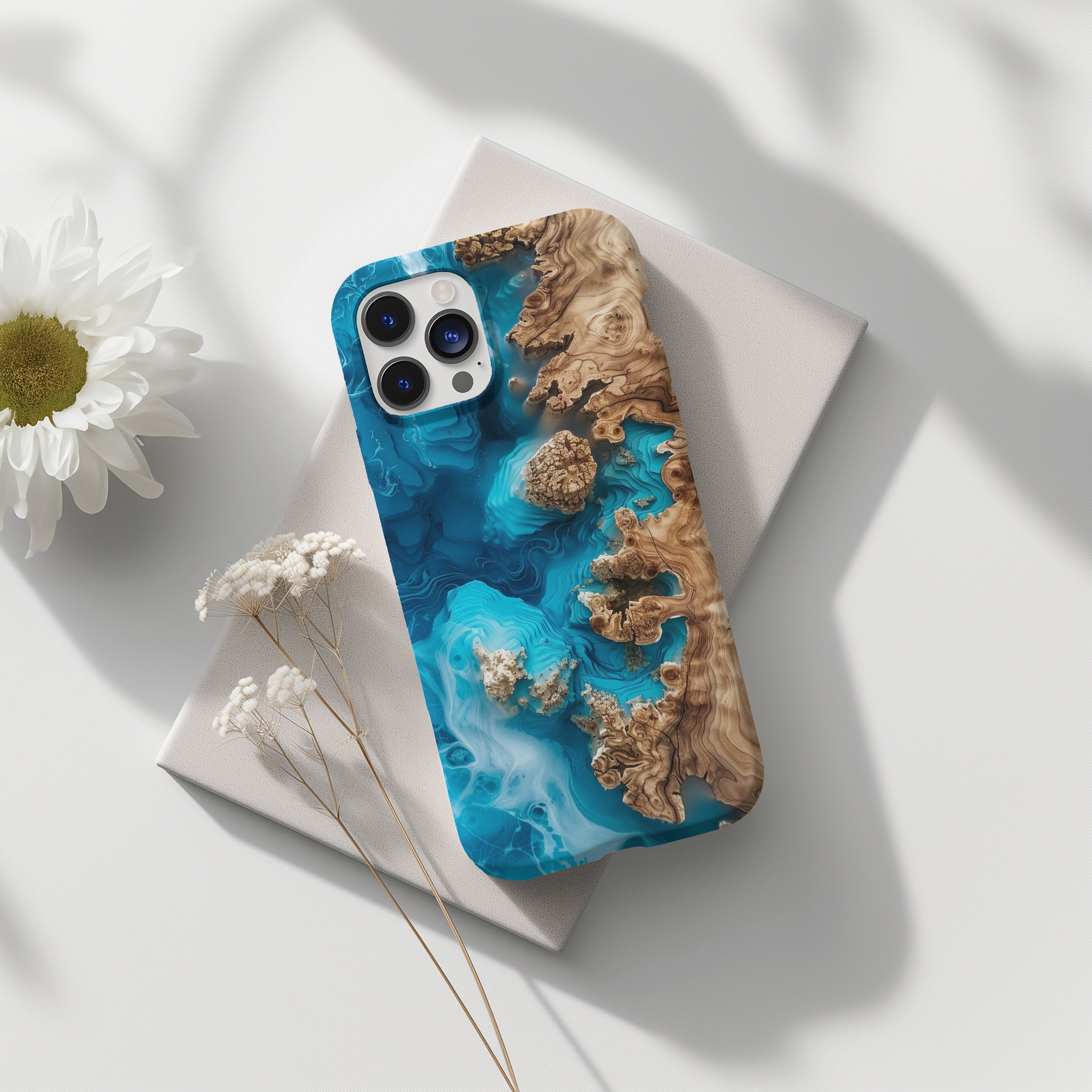 Faux Epoxy Resin Wood Grain Magsafe Phone Case Tough Cases for iPhone ...