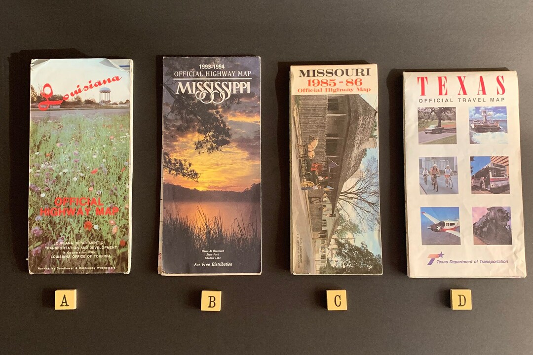 Vintage State Road Maps 1980s-90s - Etsy
