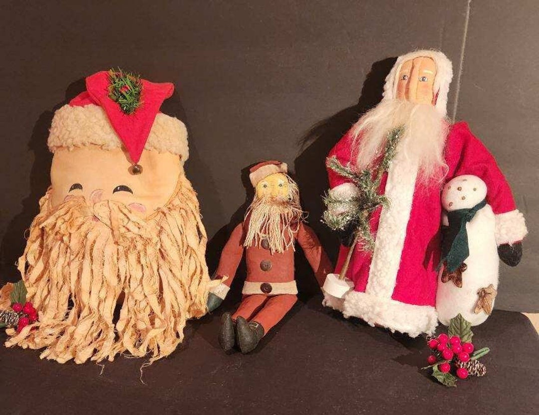 Primitive Styled Santas - Etsy
