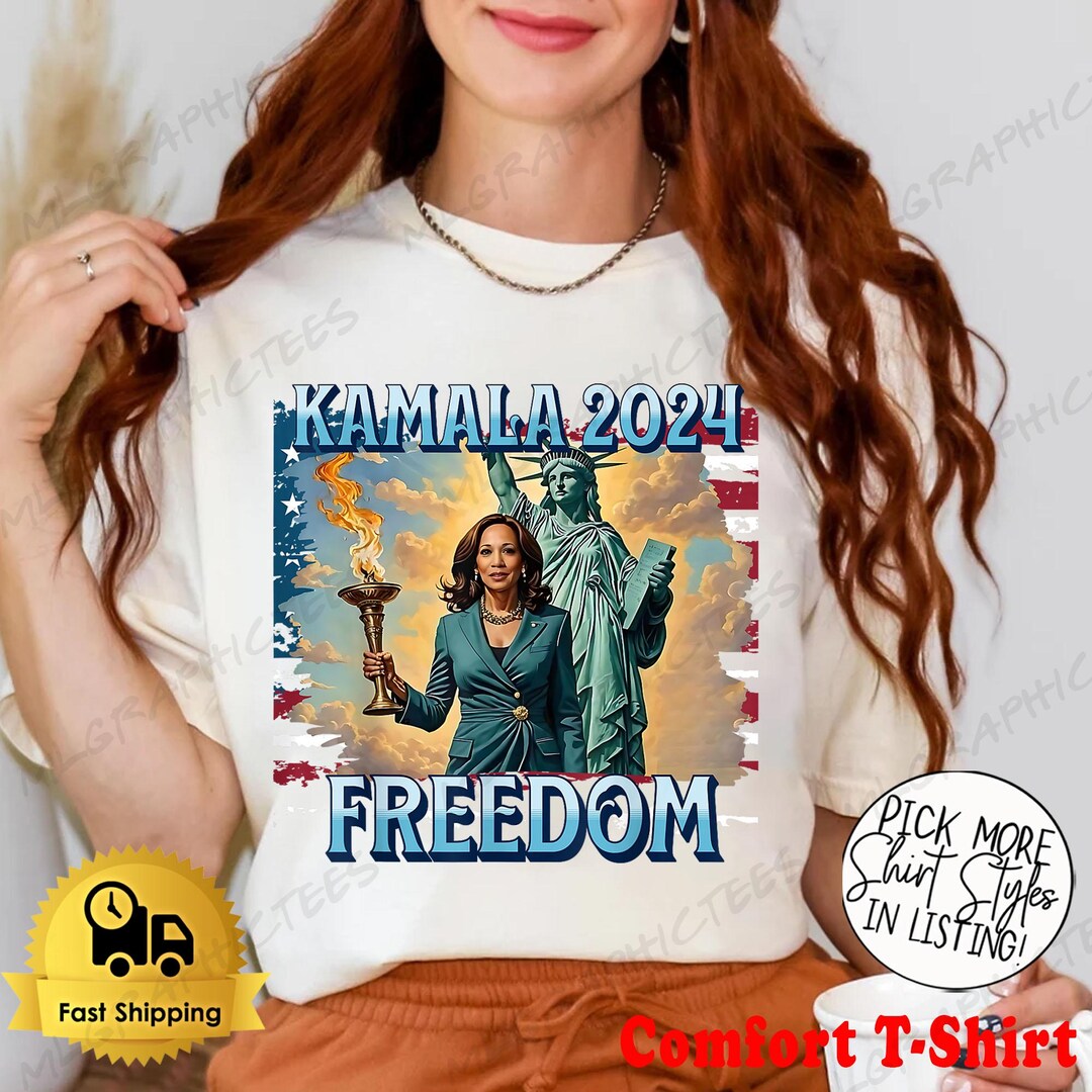 Comfort Colors® Kamala Harris 2024 for President Campaign Lady Liberty ...
