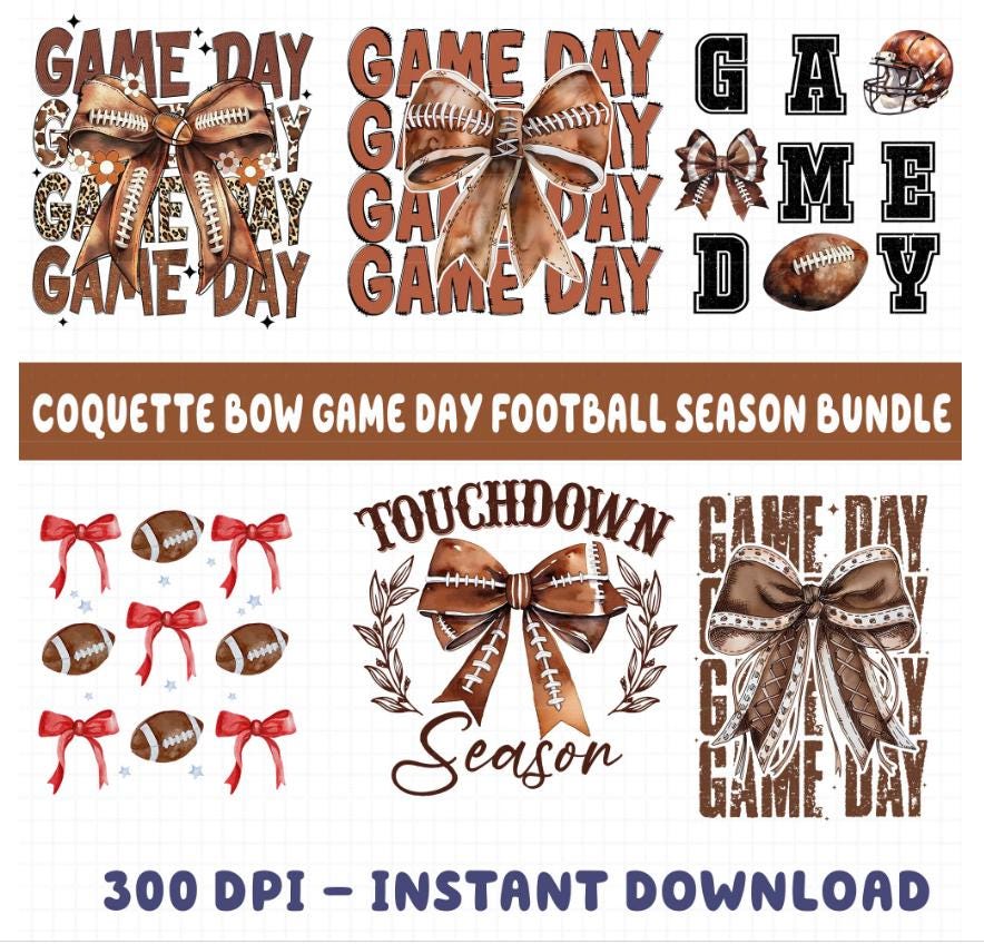 Coquette Football Png, Football Bow Png, Football Mom Png, Football Png ...