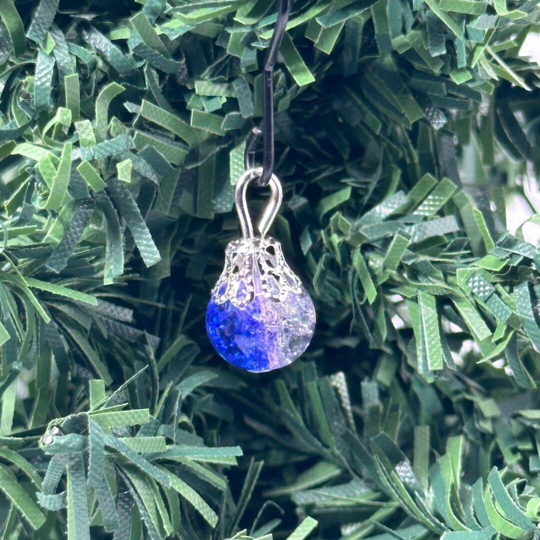 Swirly Colored Ball Dollhouse Christmas Tree Ornaments - Silver - Etsy