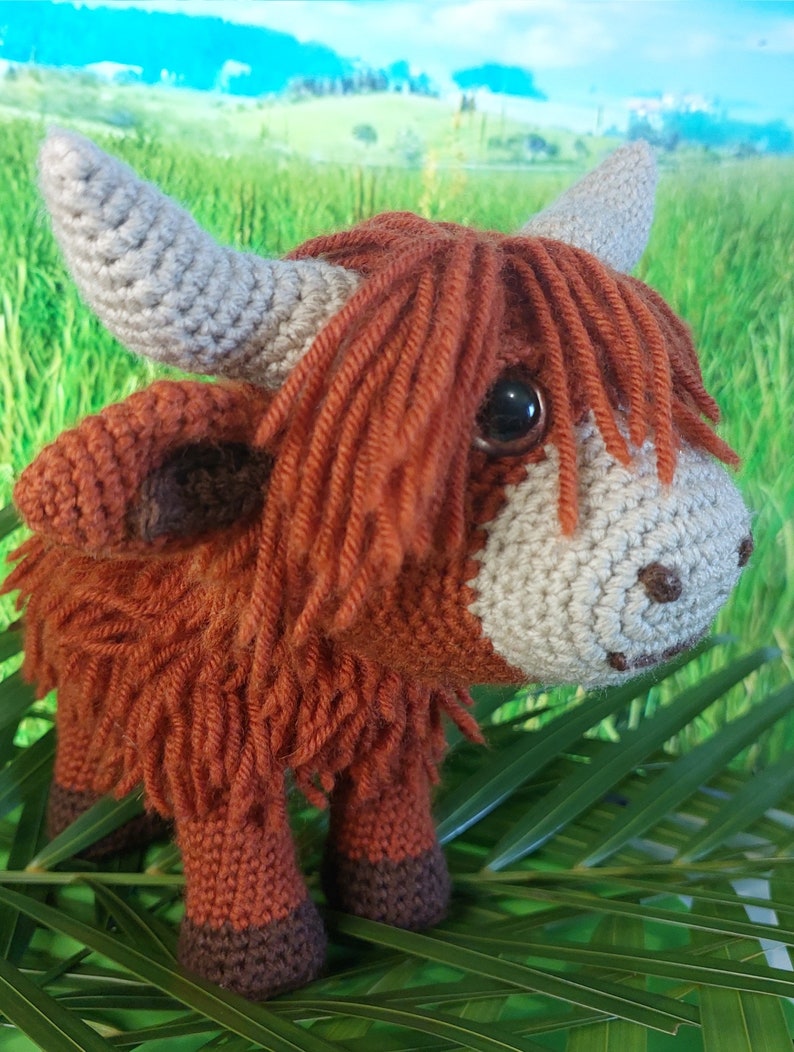 Bonnie Bovine the Highland Cow Digital Pattern - 24cm Tall With Video ...