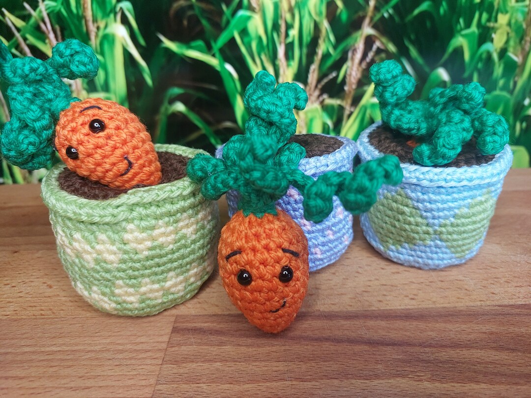 No Sew Carrot Patch Pals Digital Pattern - 9cm Tall - Etsy