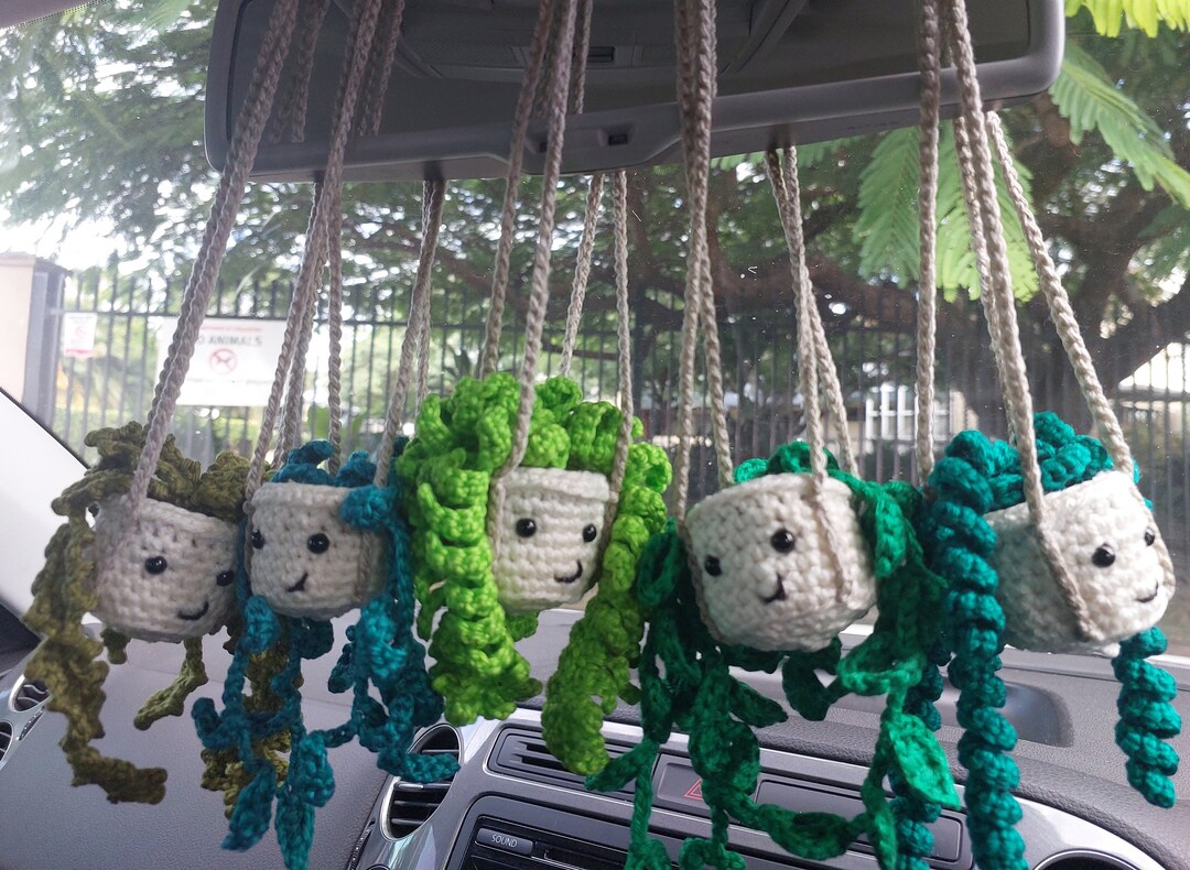 5 in 1 Mini Hanging Crochet Pot Plants Digital Pattern - Etsy