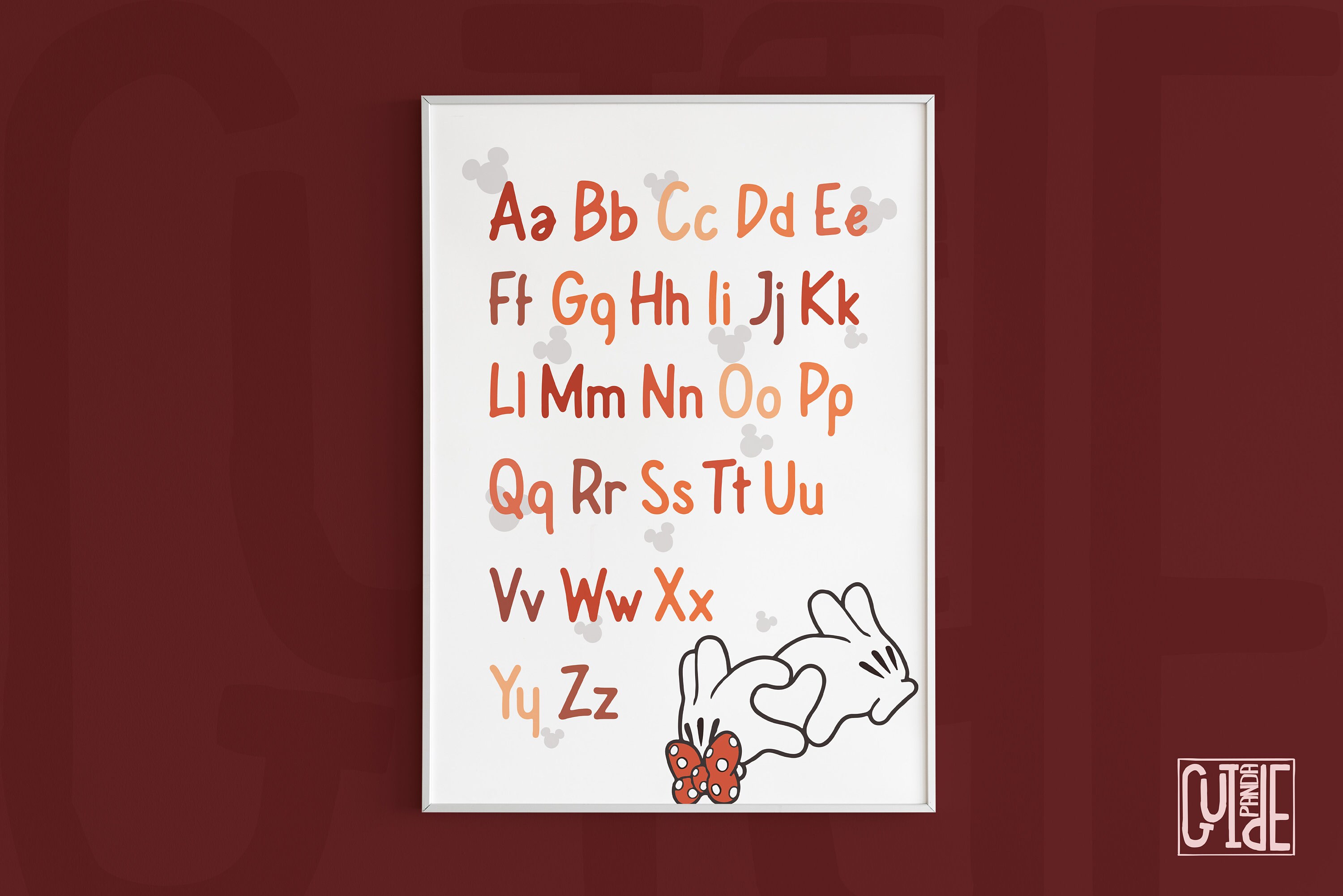 Mickey Alphabet Print, Nursery Art, Homeschool Print, Kids Posters, ABC ...