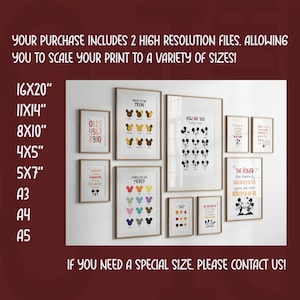 Mickey Mouse Alphabet Print: Educational Nursery Poster (digital ...