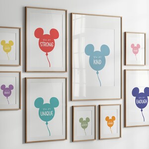 Mickey Affirmations for Kids Set of 9 Printables, Playroom Poster ...